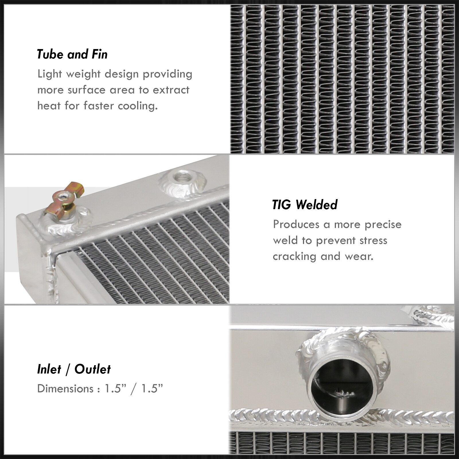 3-Row Racing Aluminum Radiator For 1963-1969 Plymouth Fury Dodge ...