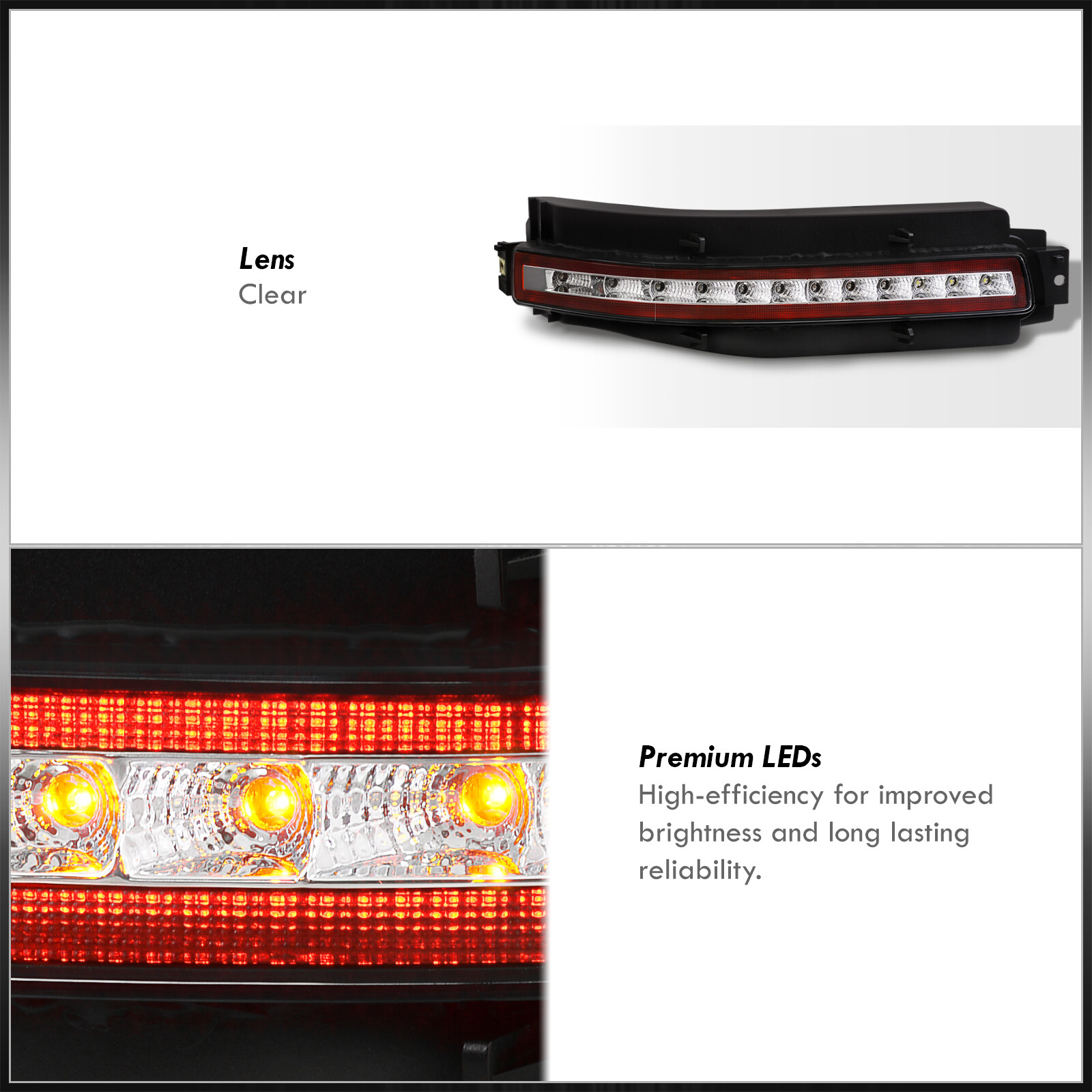 Clear 4-in-1 Sequential LED Brake Fog Lights Lamps For 2003-2009 Nissan ...