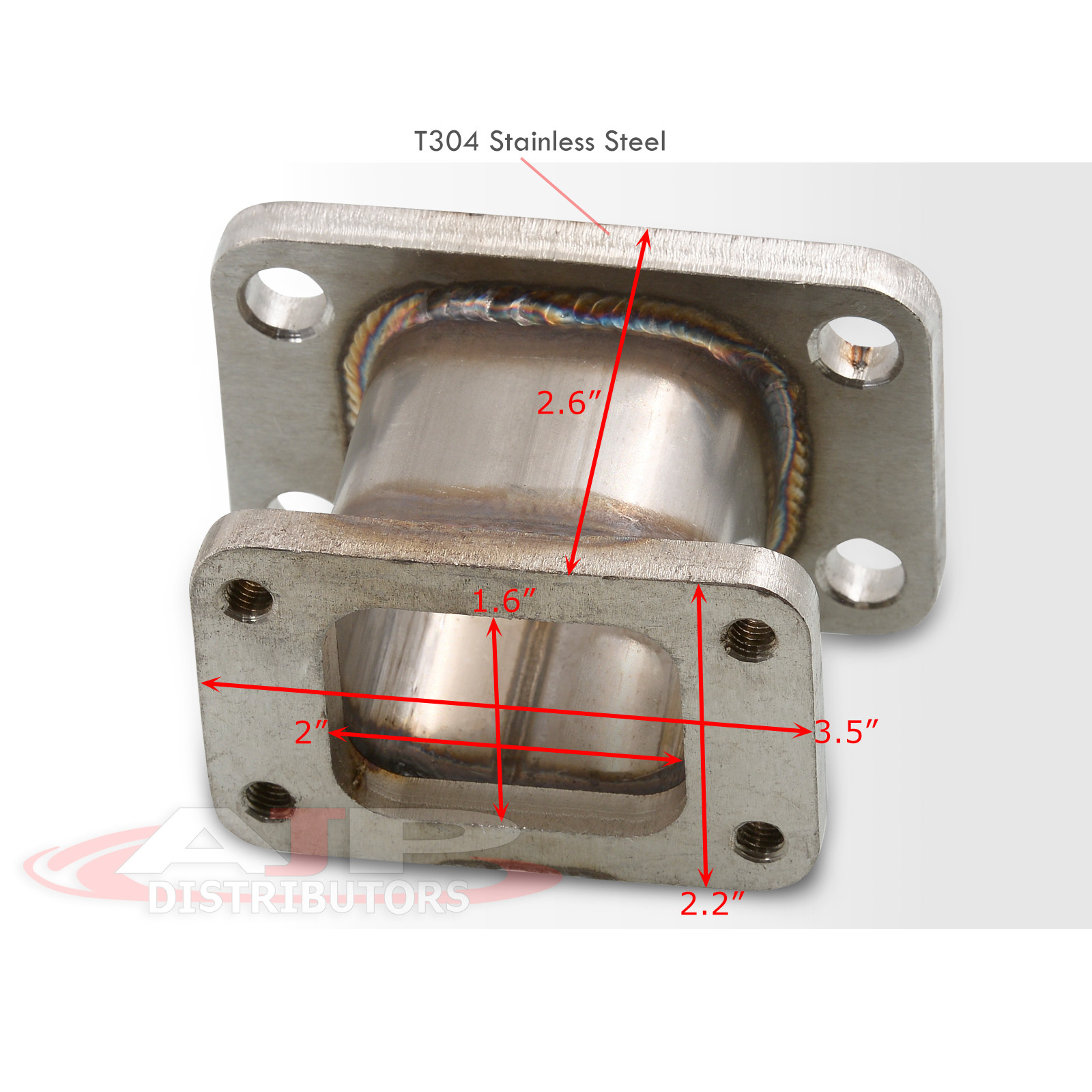 T25/T28 To T3/T4 Turbo Charger Manifold Flange Adapter Conversion Swap ...