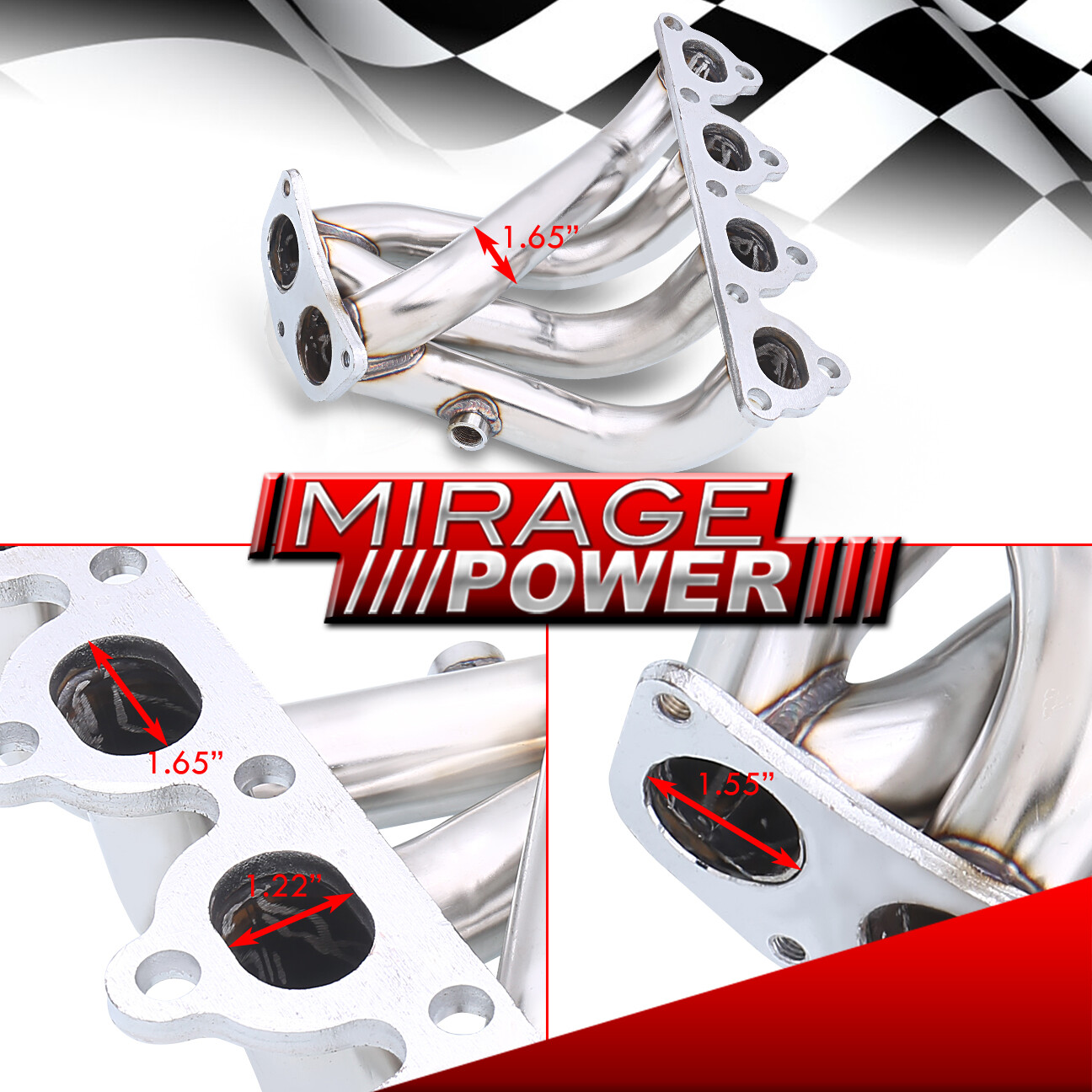 D16 D-series Manifold Racing Exhaust Header For Honda Civic 88-00 CRX ...