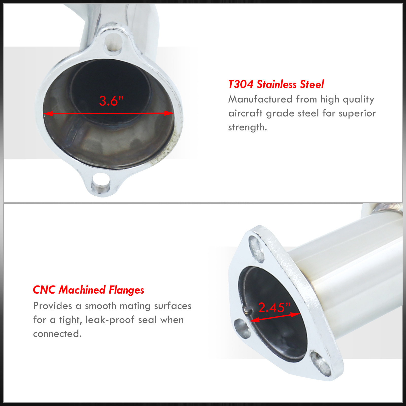 Purchase 2002-2005 Honda Civic Ep3 Catless Stainless Steel High Flow ...